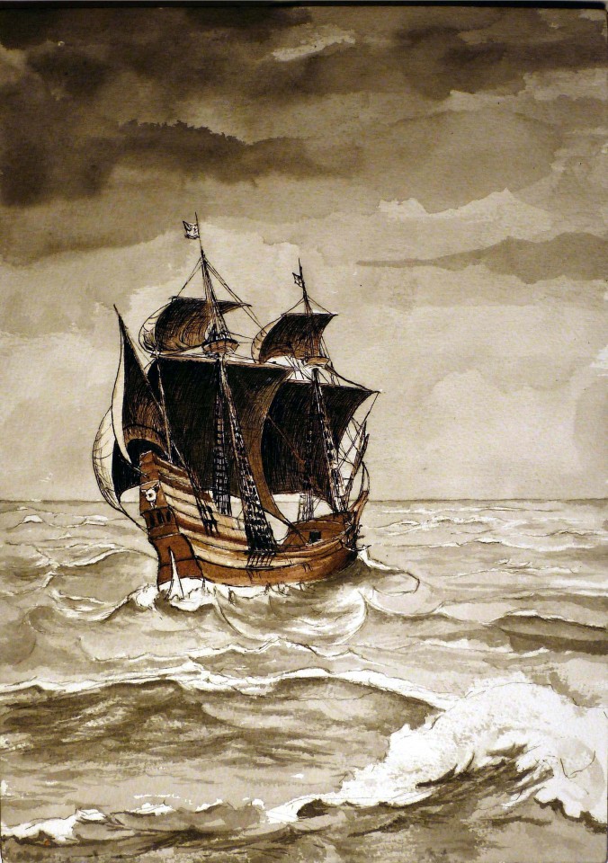 Mayflower Cross Section Diagram Photos: Mary And John Ship.: Thrale